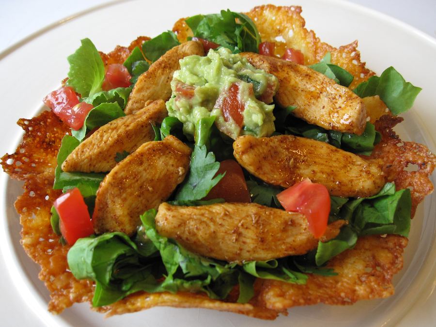 Chicken Taco Salad Served In a Taco Shell, Holistic Recipe - Whole ...